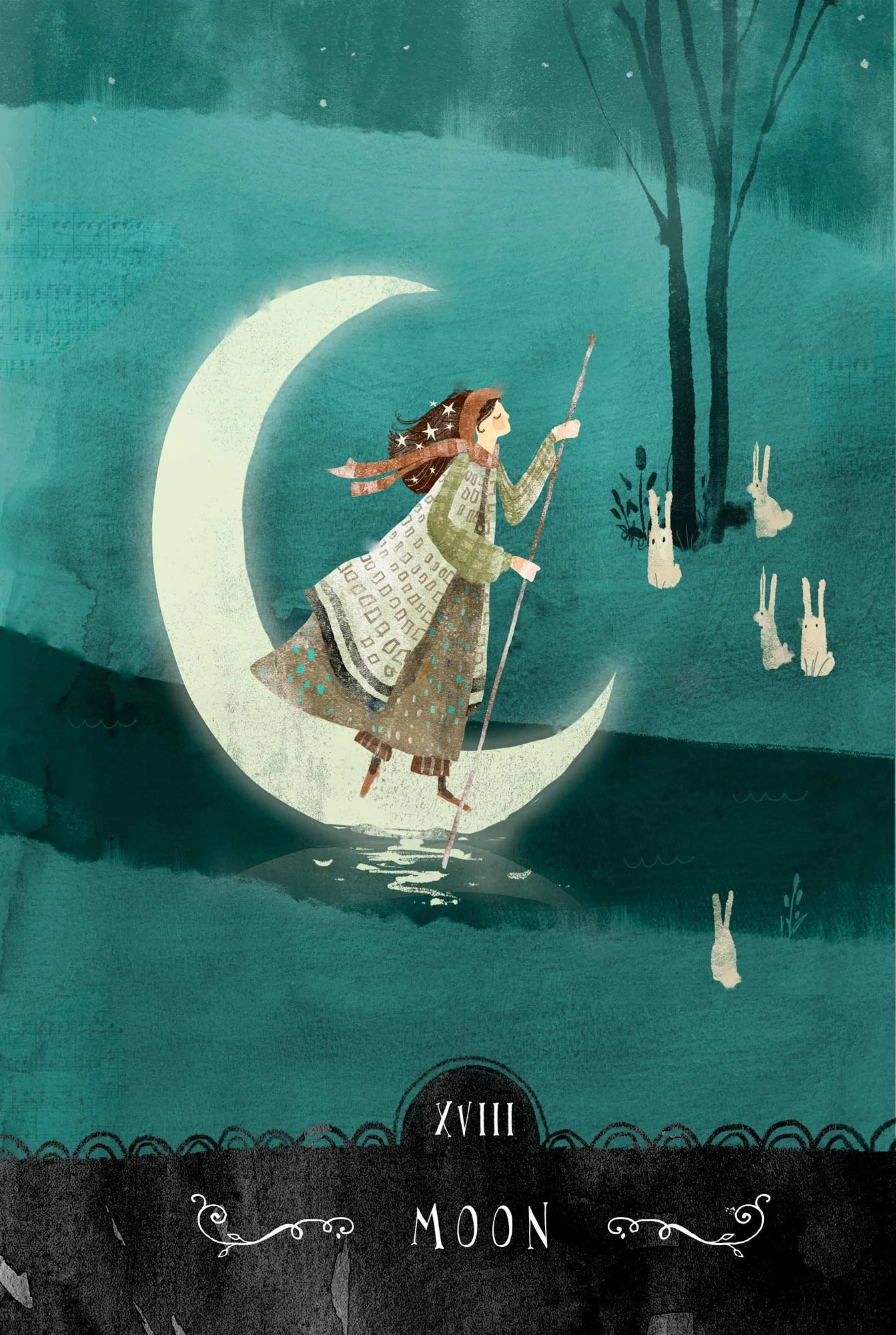 Drifting Moon Major Arcana Tarot Deck — Lee White Illustration