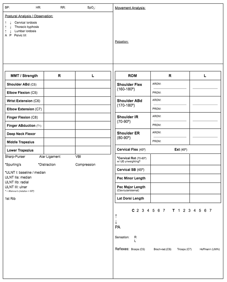📋 Evaluation Templates — James McAfee, PT, DPT