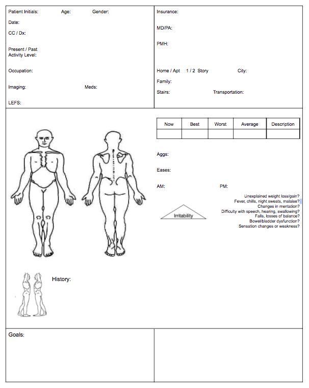📋 Evaluation Templates — James McAfee, PT, DPT