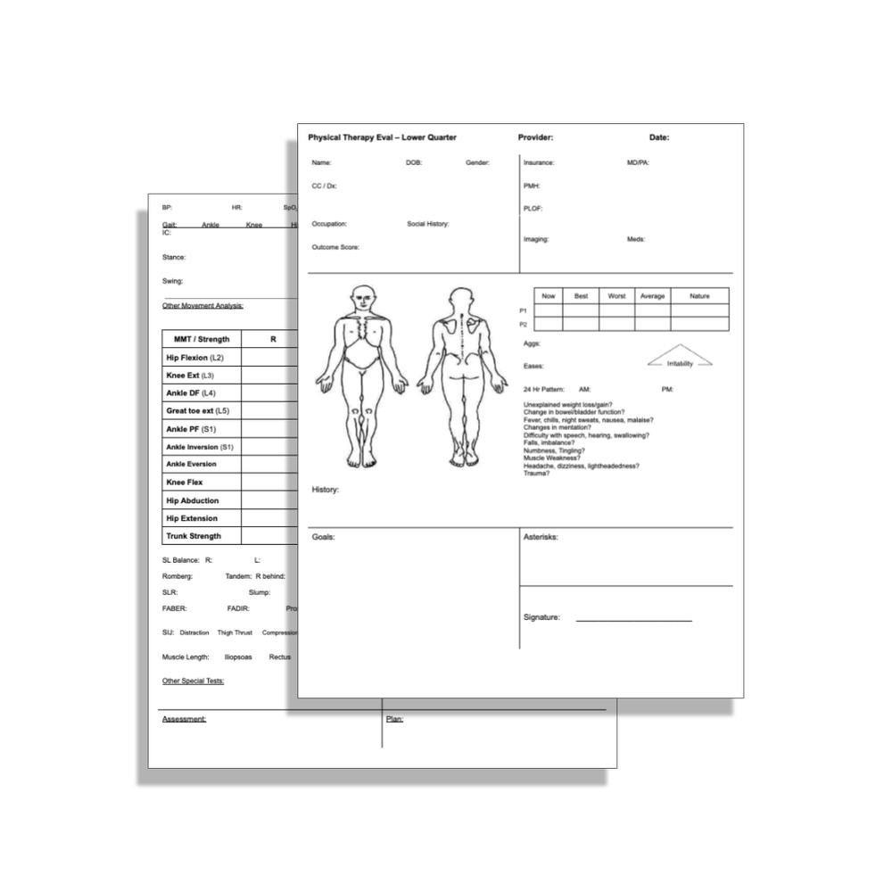 📋 Evaluation Templates — James McAfee, PT, DPT