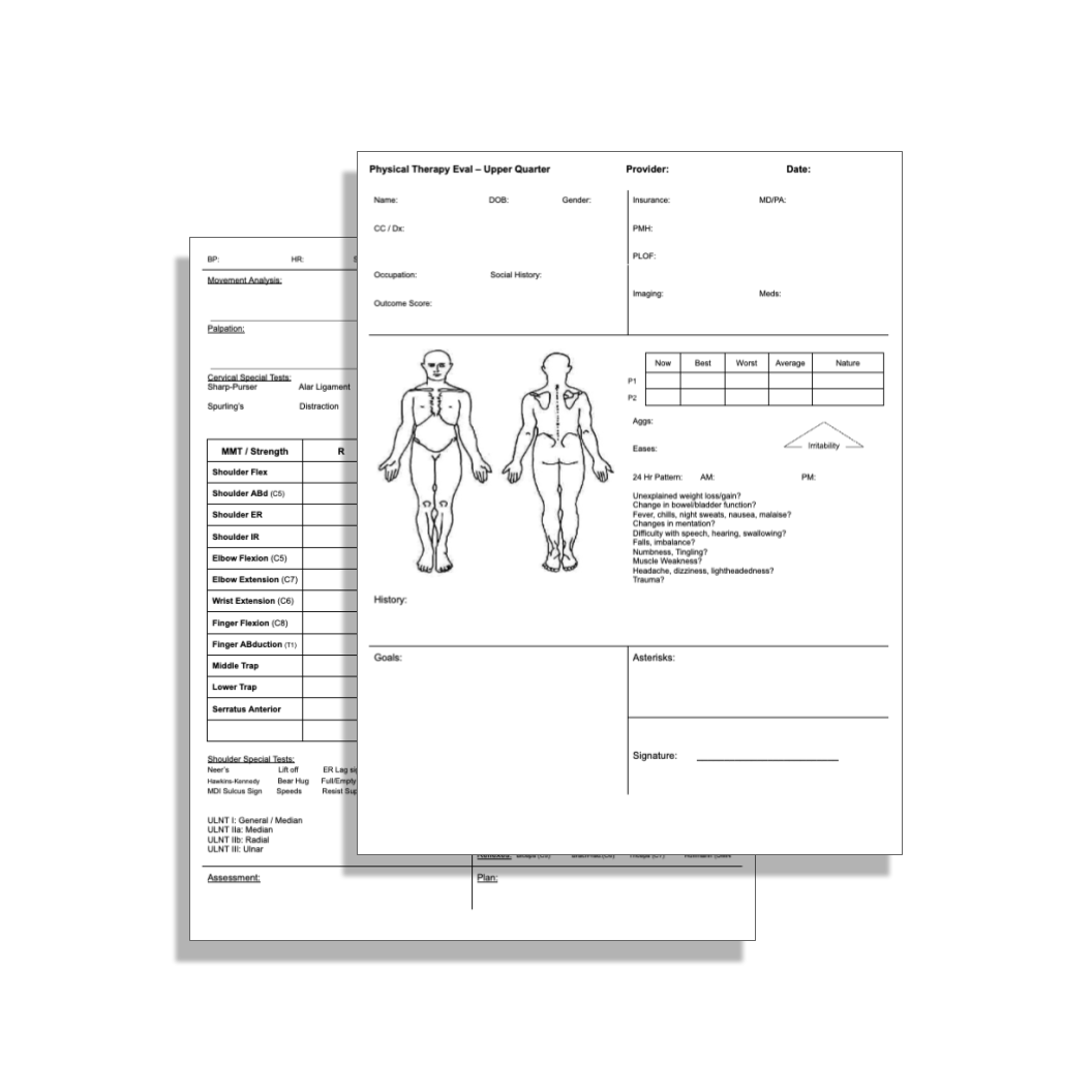 📋 Evaluation Templates — James McAfee, PT, DPT