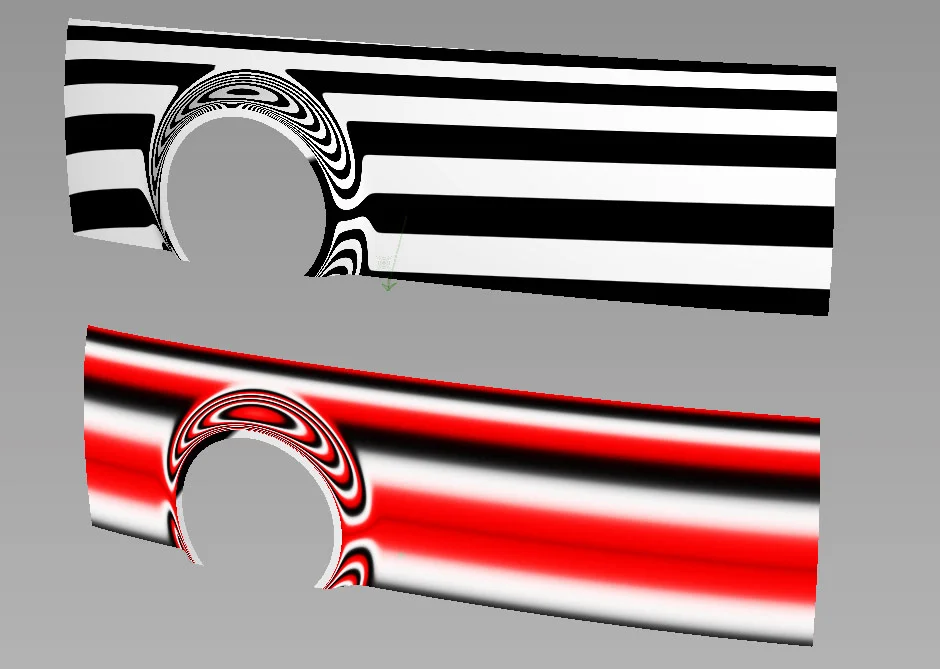 3D Modeling Artifacts - Flow Check Reflection Map - Zebra Stripe ...