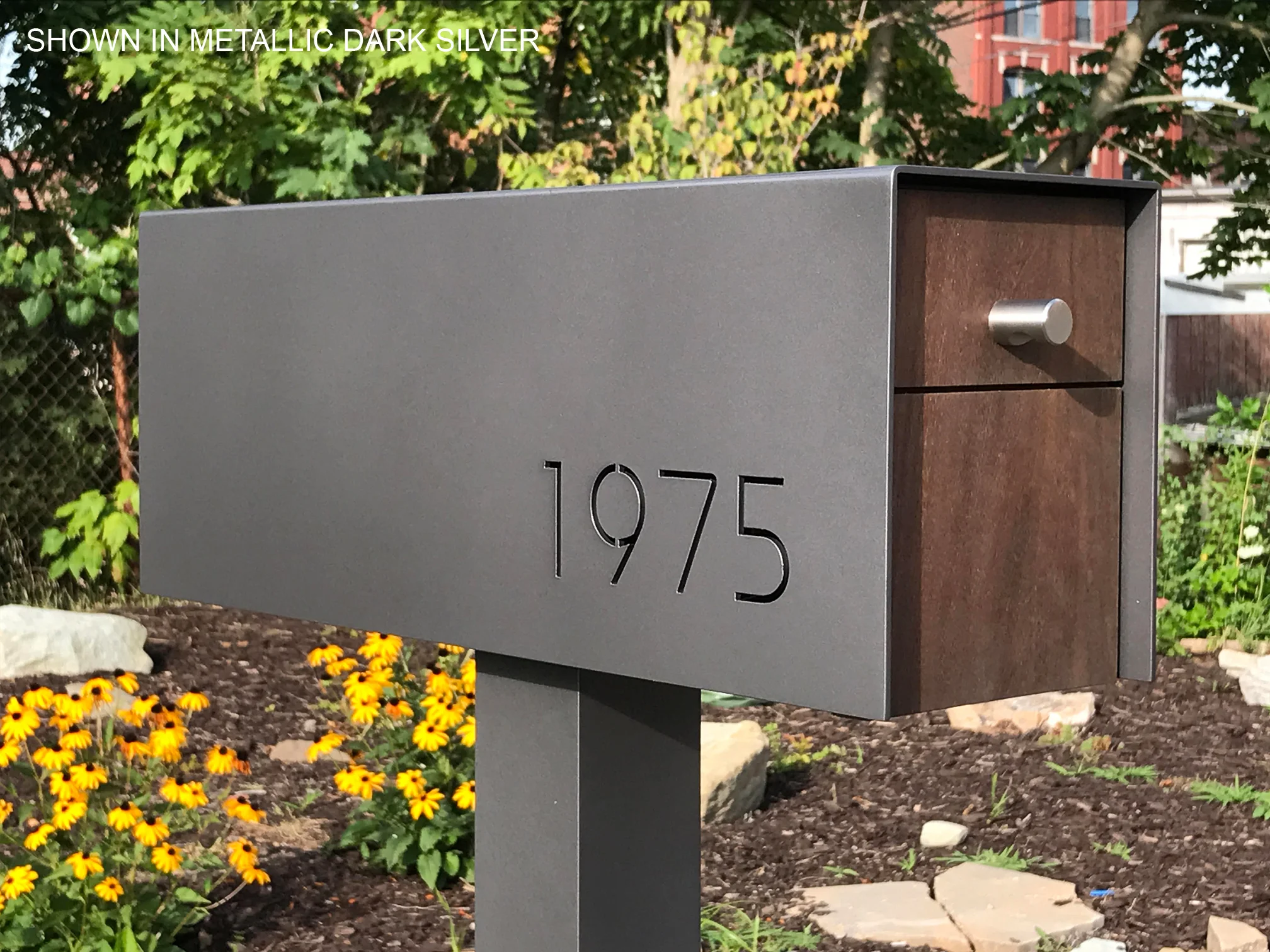 Custom Modern and Contemporary Post Mounted Aluminum and Ipe Mailbox ...