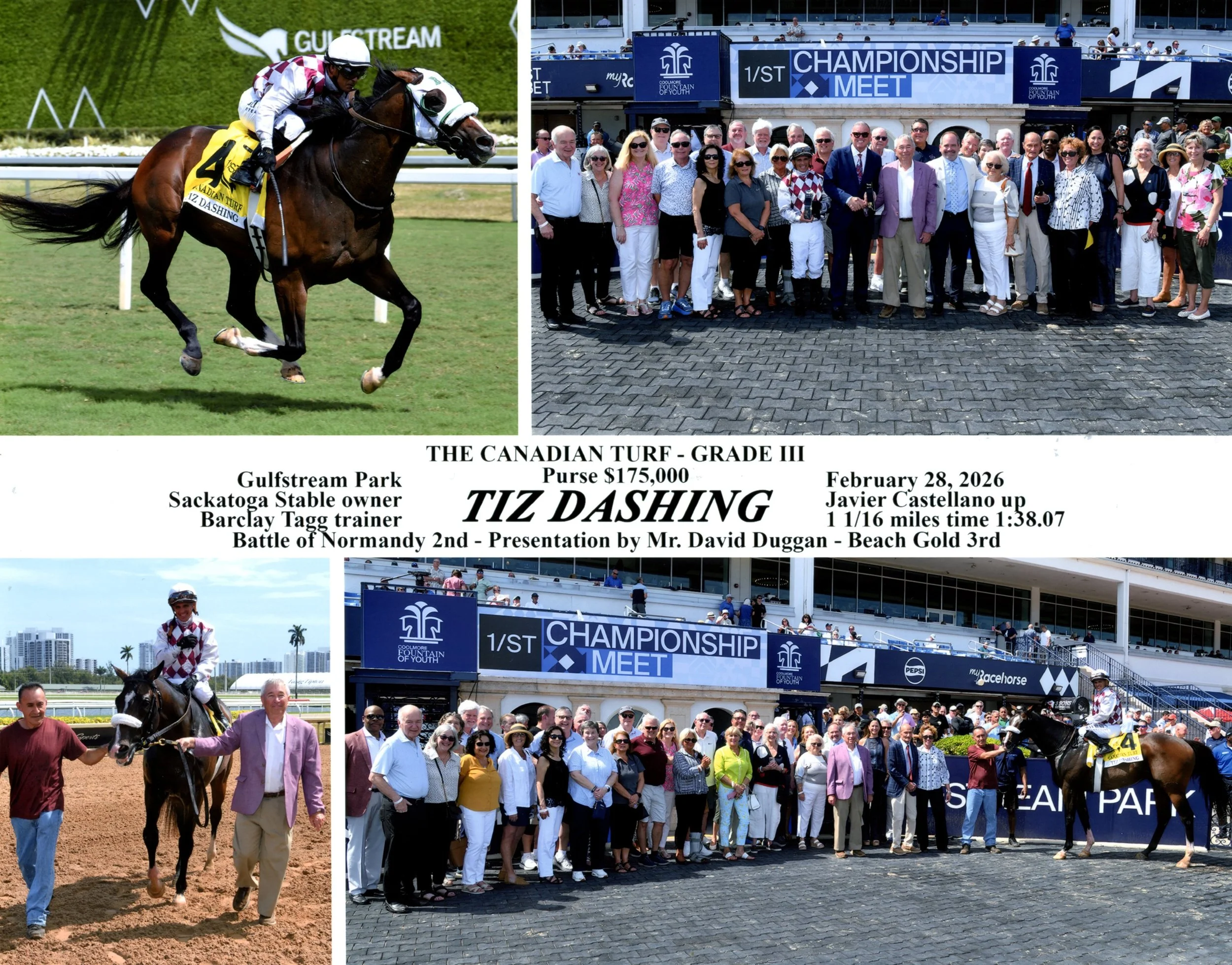 February 28, 2026 - Tiz Dashing Wins The Grade III Canadian Turf Stakes ...