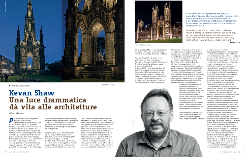 Interview with Kevan Shaw, Luce Magazine — EFLA | Kevan Shaw Lighting ...
