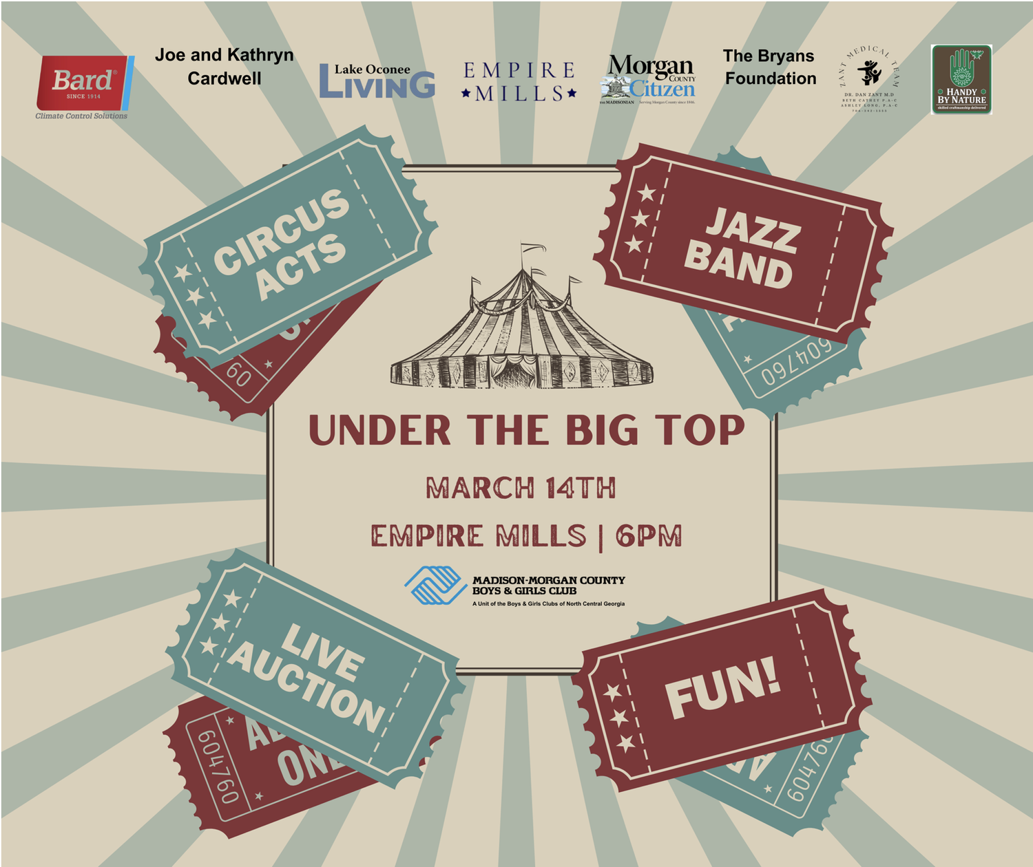 Under the Big Top Benefitting Madison-Morgan County Boys & Girls Clubs ...