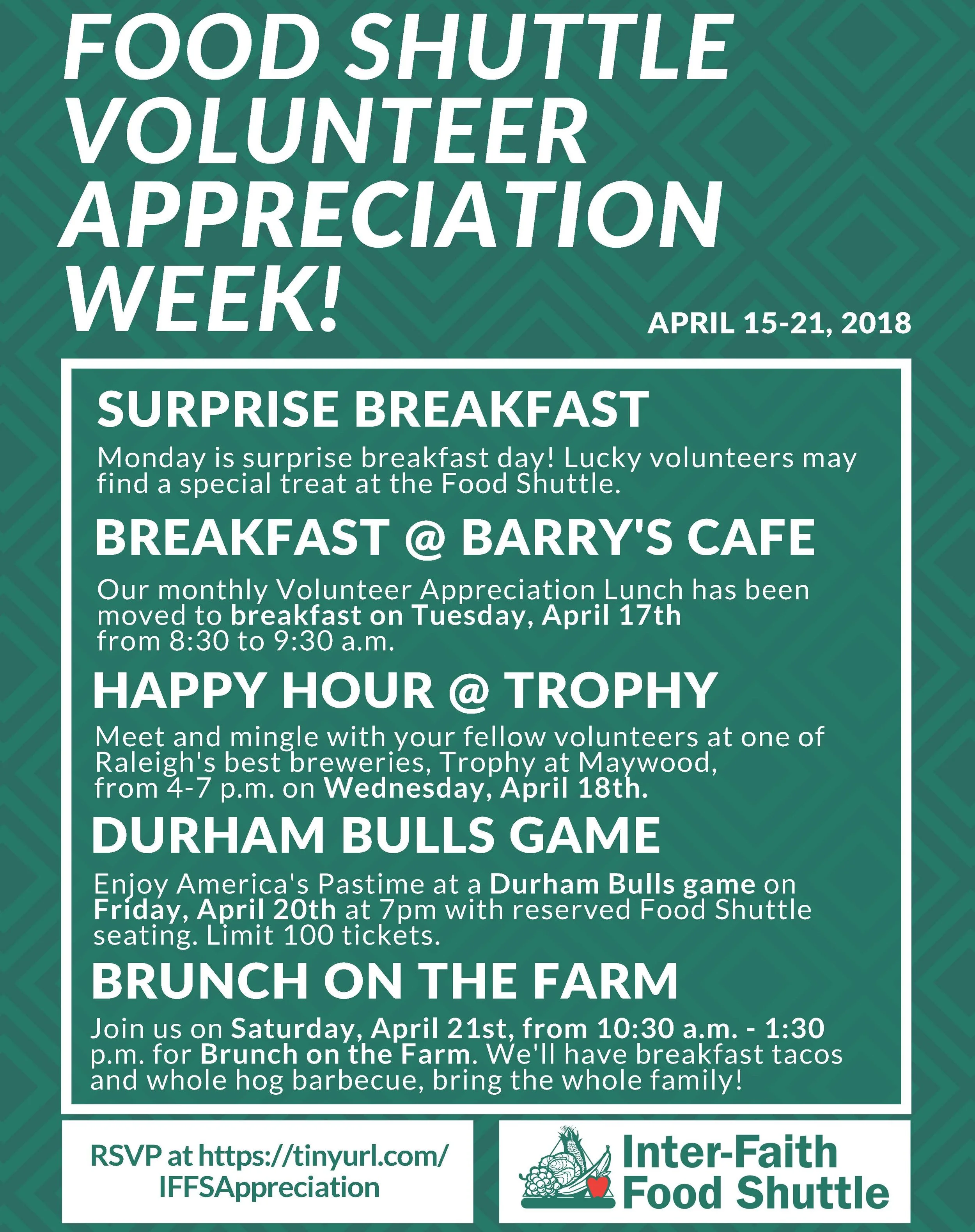 Volunteer Banquet Breakfast Menu