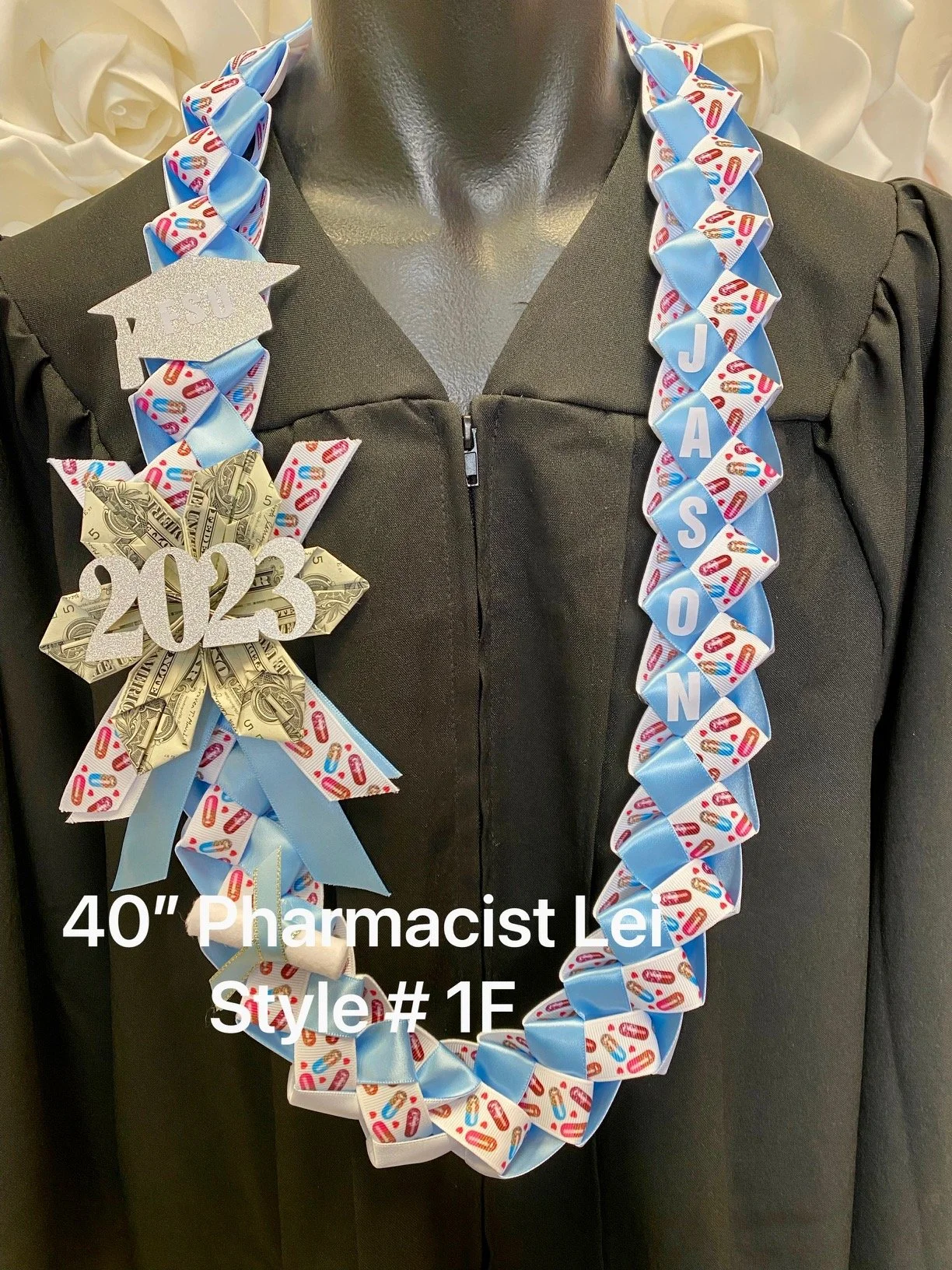 Ribbon Graduation Lei - #90 — S & V Collections