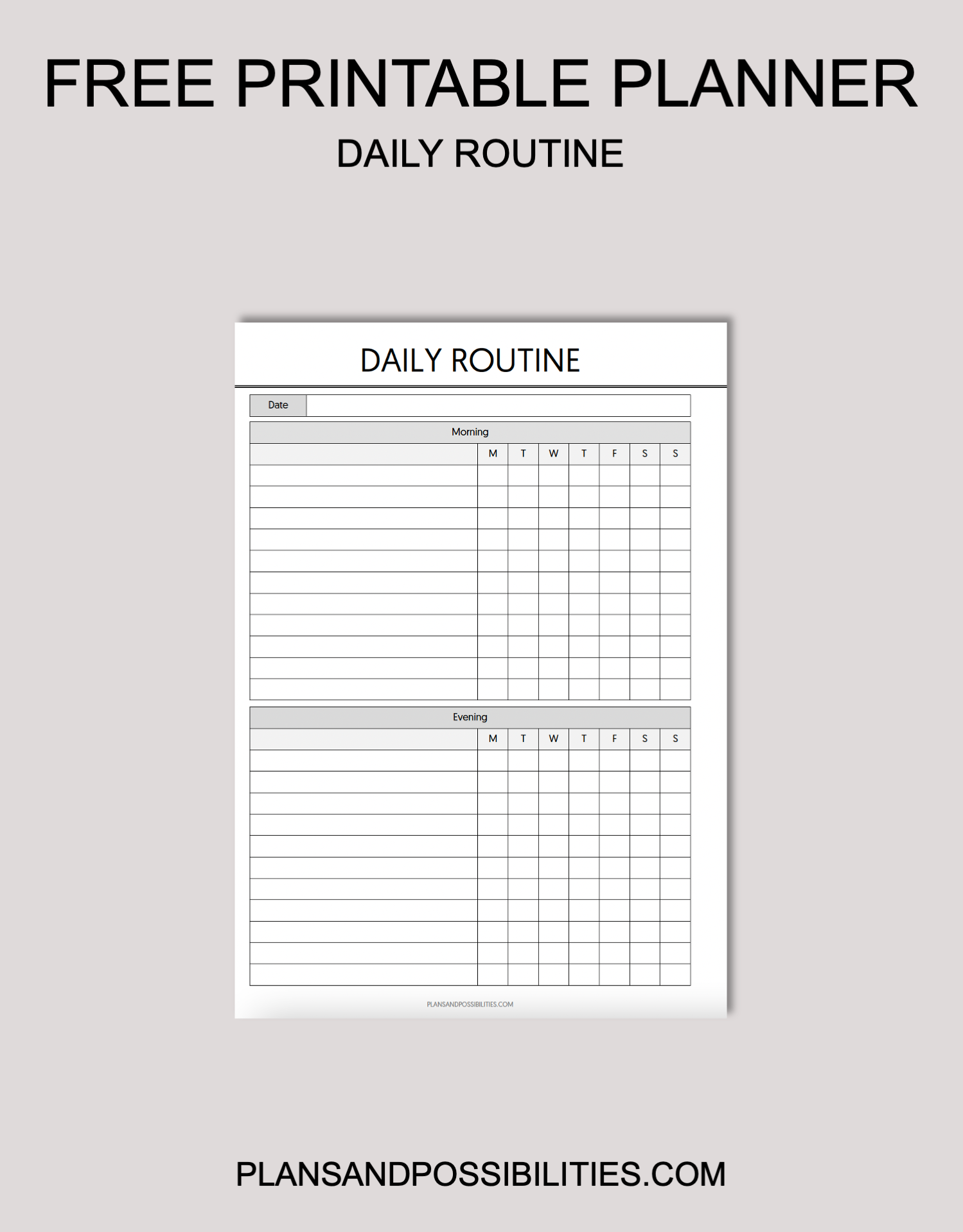 Free Planner Printables — Plans & Possibilities