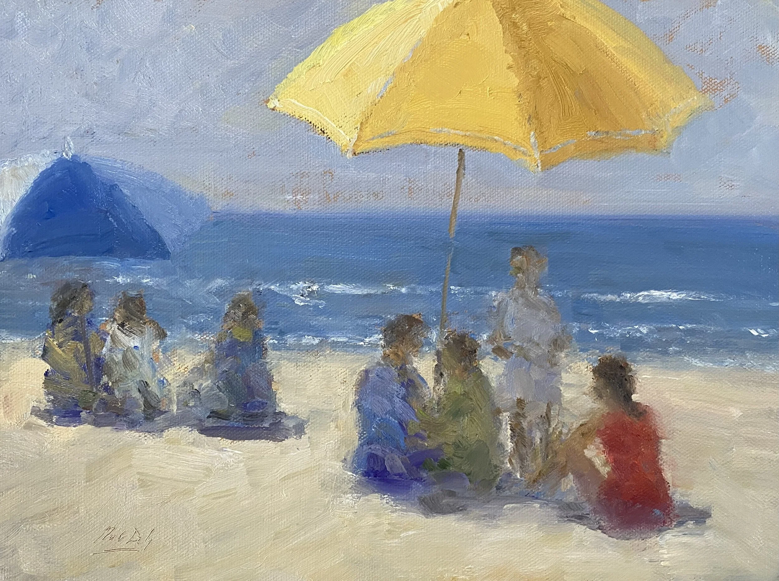 Beach Scene Paintings - Edward Potthast inspired by Artist Mark Daly