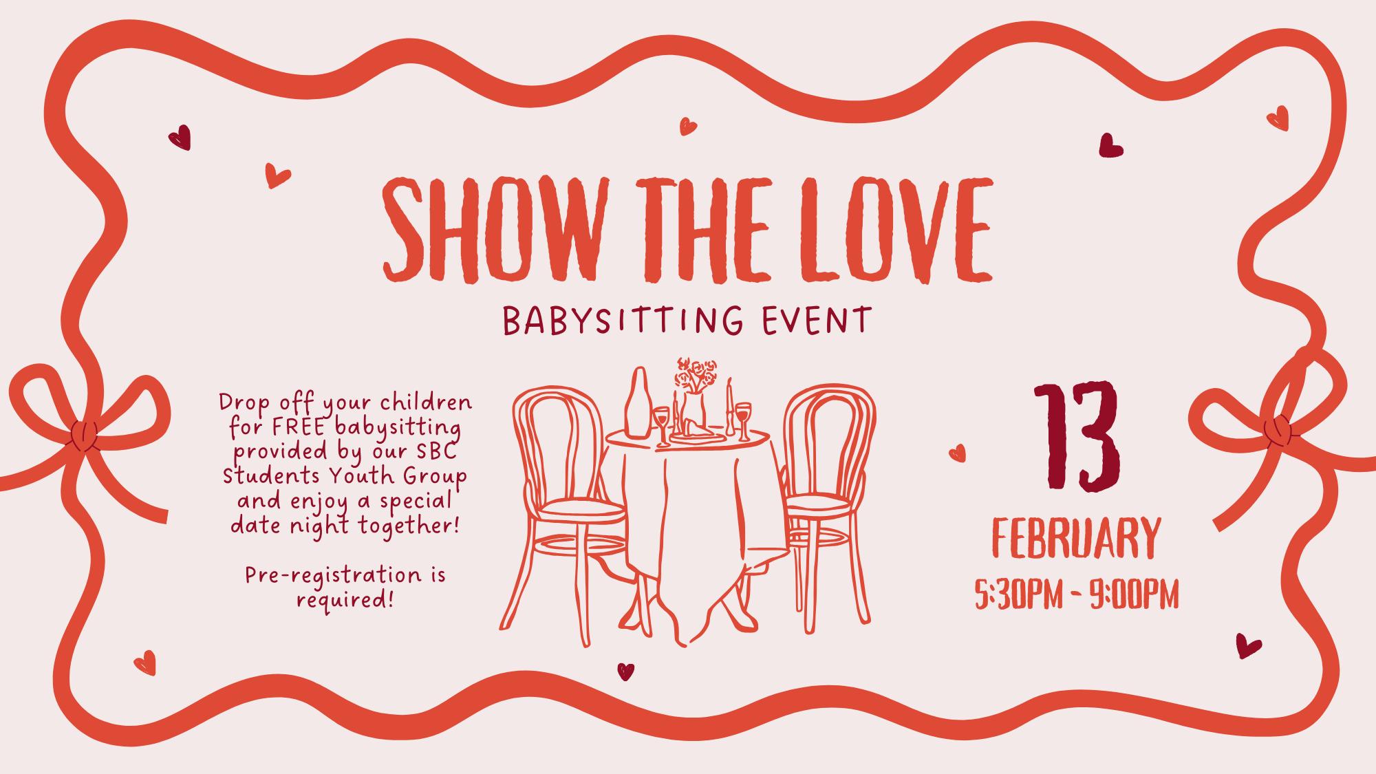 SBC Students | Show the Love Babysitting Event — Shelby Bible Church