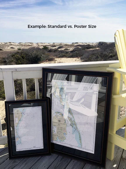 FRAMED NAUTICAL MAPS — Framed Nautical Map 11426 -Estero Bay to Lemon Bay