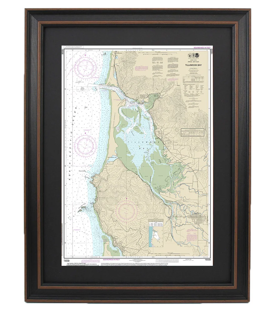 FRAMED NAUTICAL MAPS — Framed Nautical Maps - Oregon