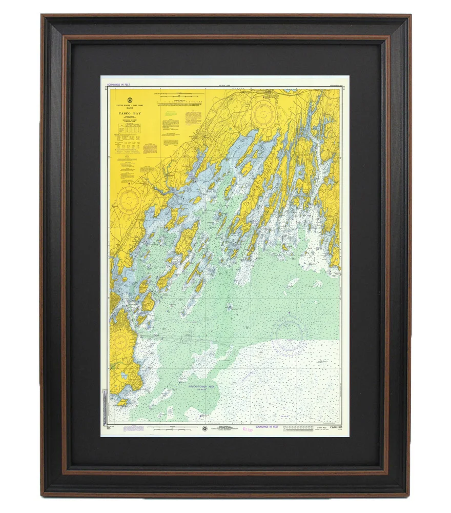 FRAMED NAUTICAL MAPS — Vintage Maps