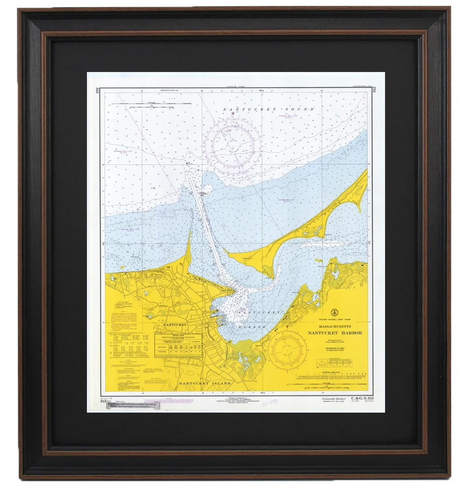 FRAMED NAUTICAL MAPS — Vintage Maps
