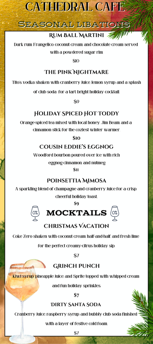 Menu — Cathedral Cafe