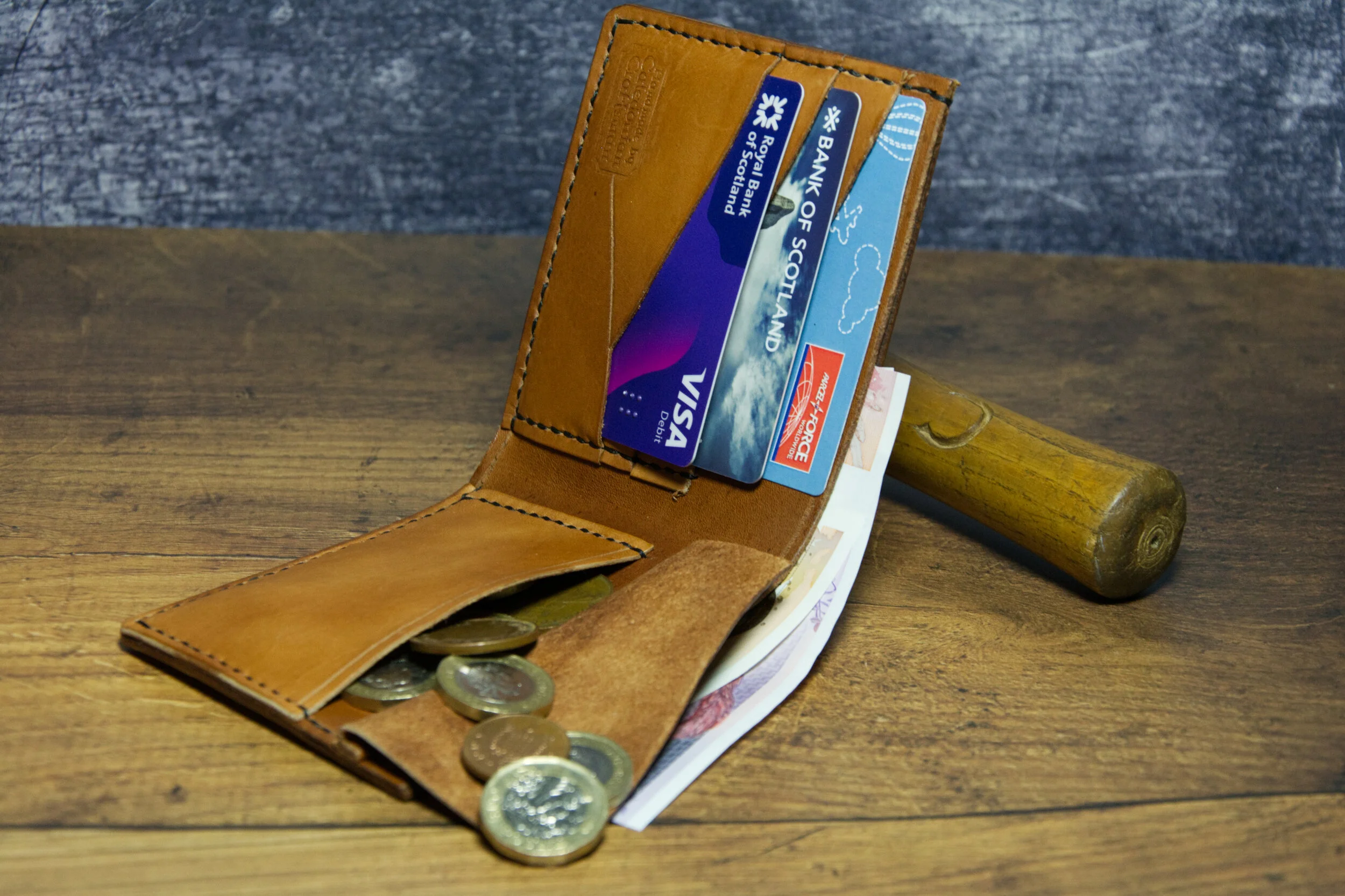 Bi-fold wallet - 3 slot and coin pouch — Caledonian Craftsman