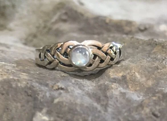 Celtic Moonstone Ring