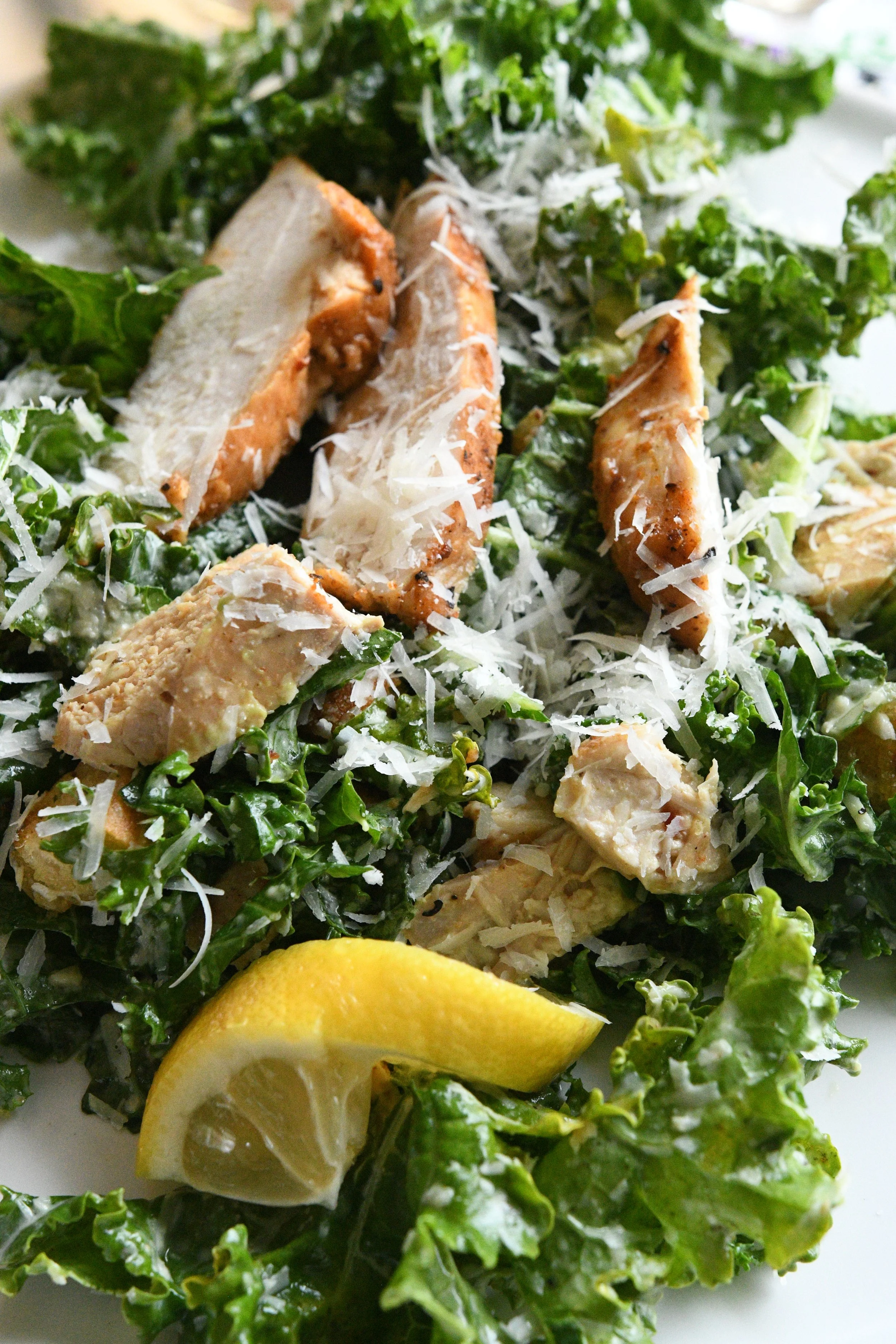 Kale Caesar Salad with Chicken - It's Salad Season — Crazy Blonde Life