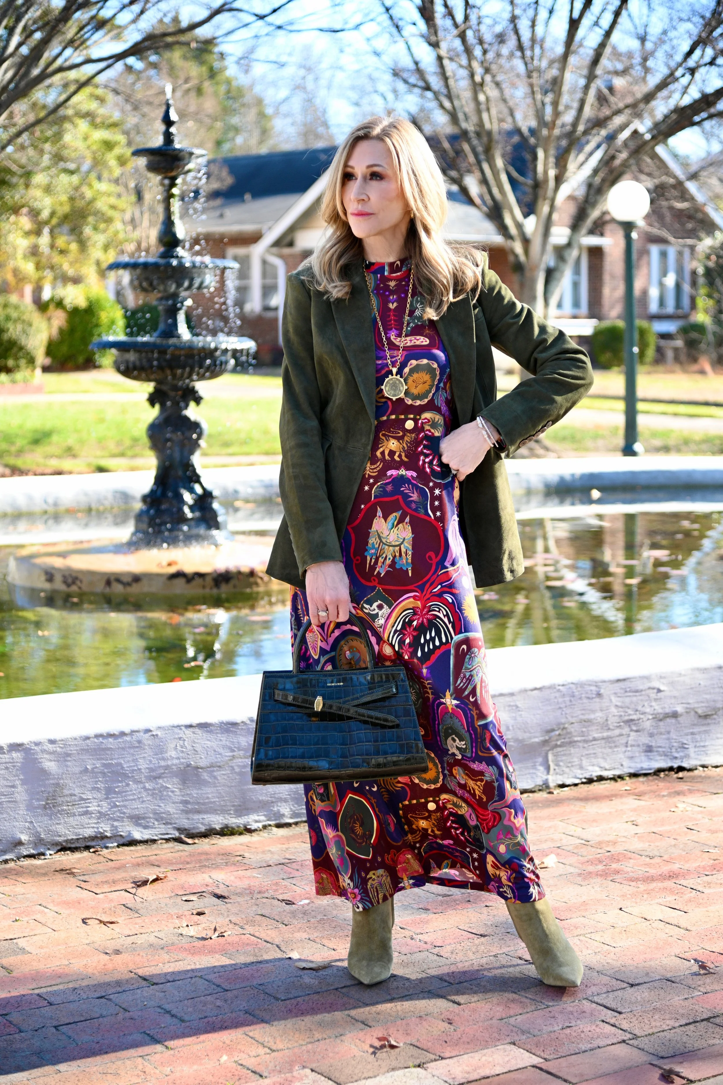 Styling a Green Suede Blazer: Veronica Beard Meets Farm Rio in My ...