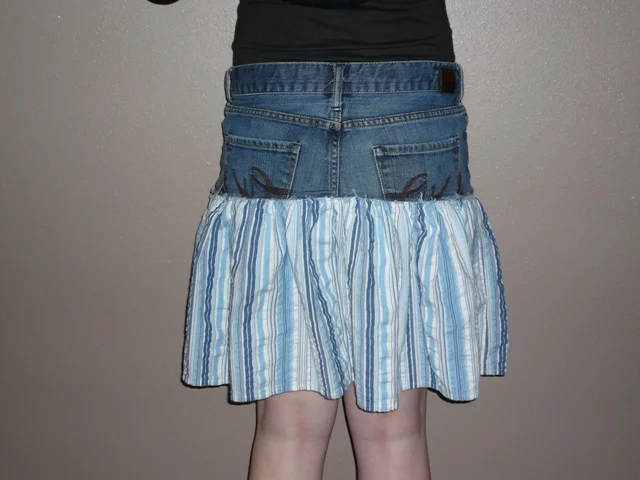 Gathered Jean Skirt — Crafty Staci