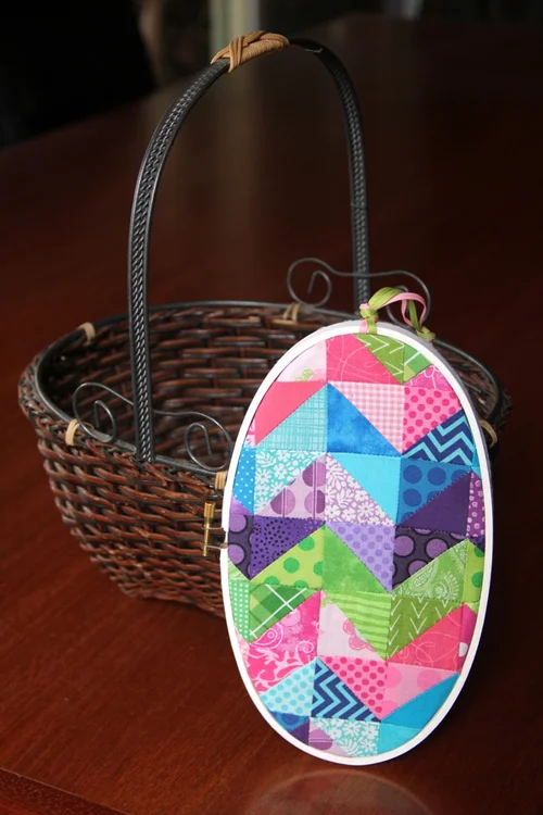 Chevron Easter Egg Hoop Art — Crafty Staci