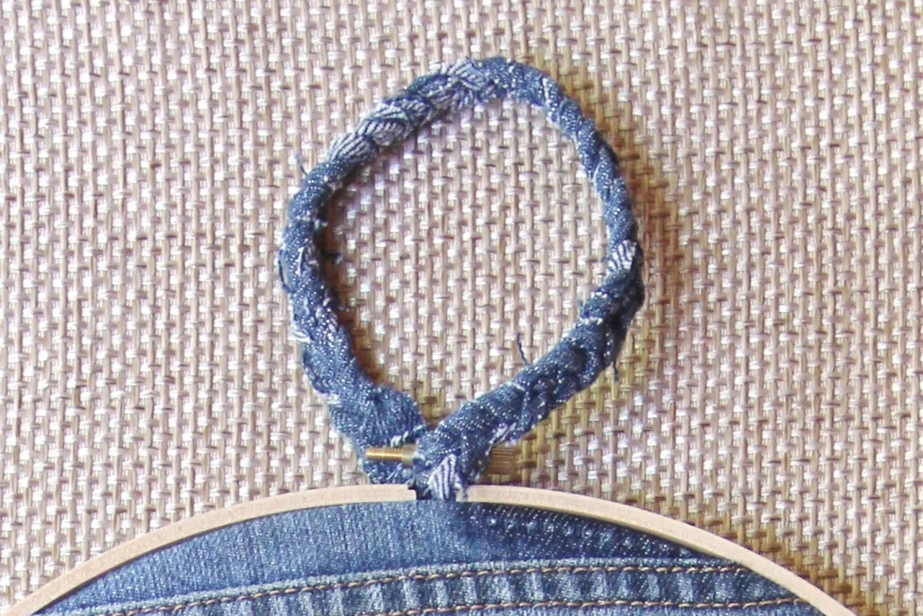 Fringed Denim Pocket Hoop Art — Crafty Staci