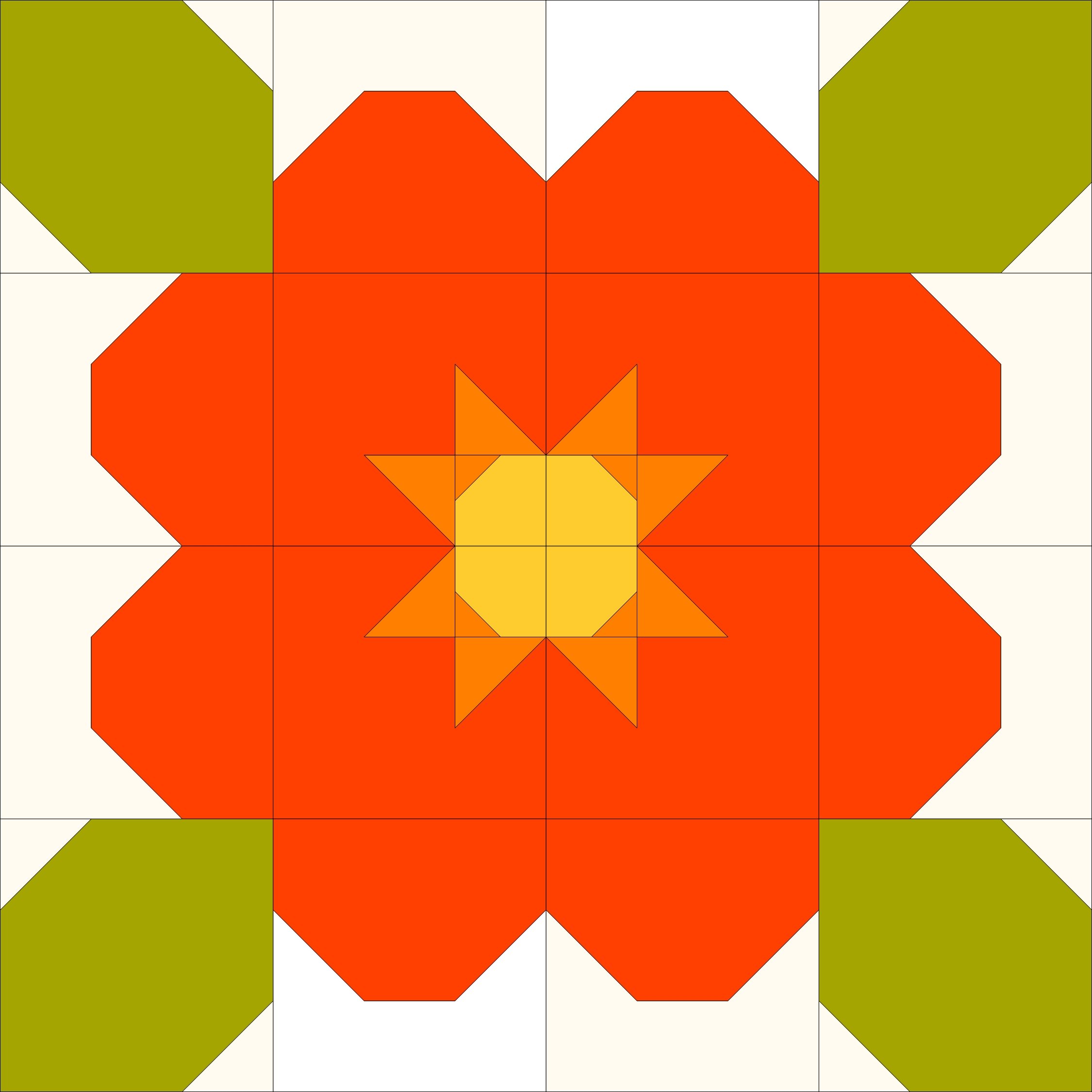 Summer Flower Quilt Block — Crafty Staci