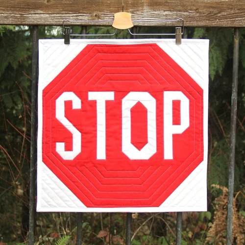 Stop Sign Mini Quilt — Crafty Staci