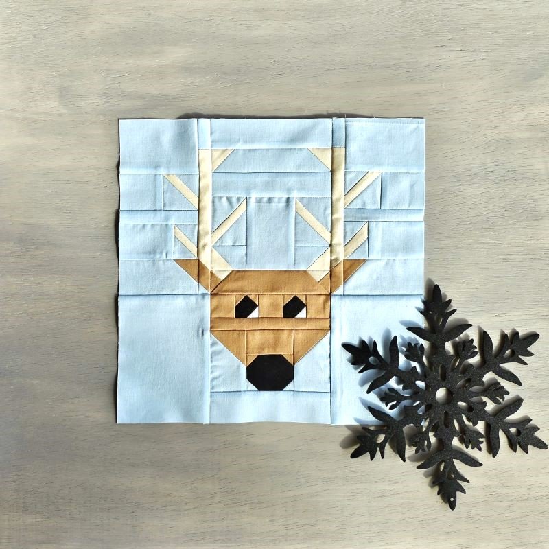 Reindeer Quilt Block Printable Tutorial Crafty Staci Reindeer Quilt Block Printable Tutorial Crafty Staci