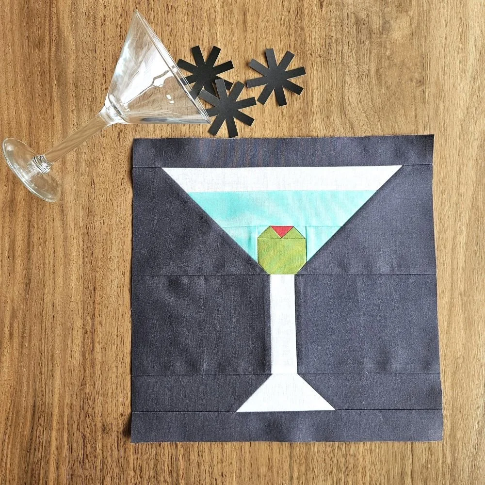 Martini Quilt Block Printable Tutorial — Crafty Staci