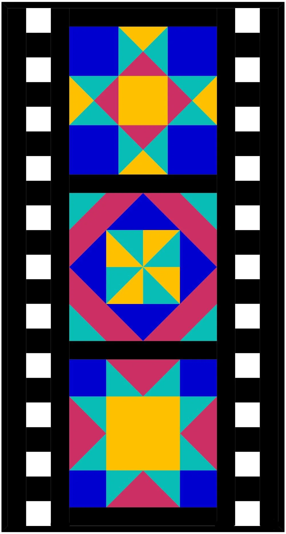 Film Strip Table Runner with Camera Quilt Block PDF Sewing Pattern ...