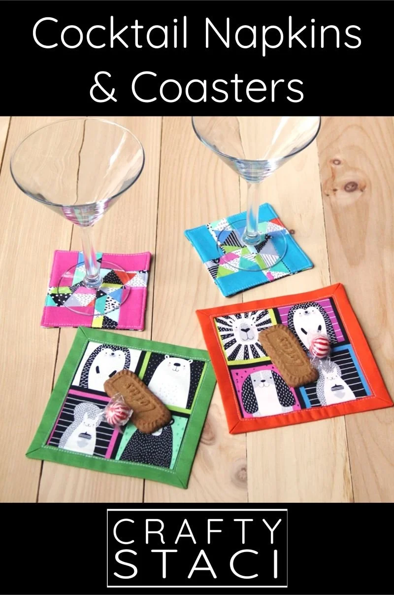 Cocktail Napkins and Coordinating Coasters — Crafty Staci