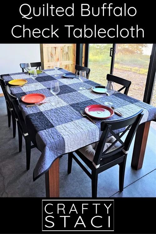 Quilted Buffalo Check Tablecloth — Crafty Staci