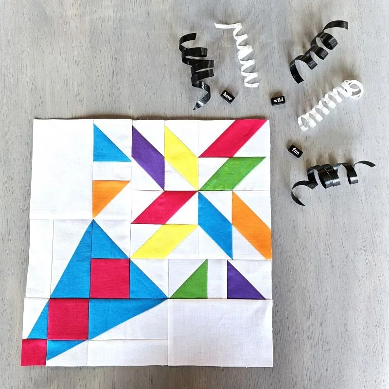 Confetti Horn Quilt Block — Crafty Staci