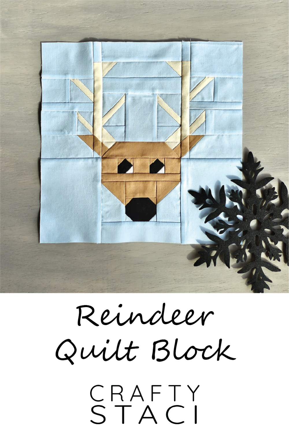 Reindeer Quilt Block — Crafty Staci