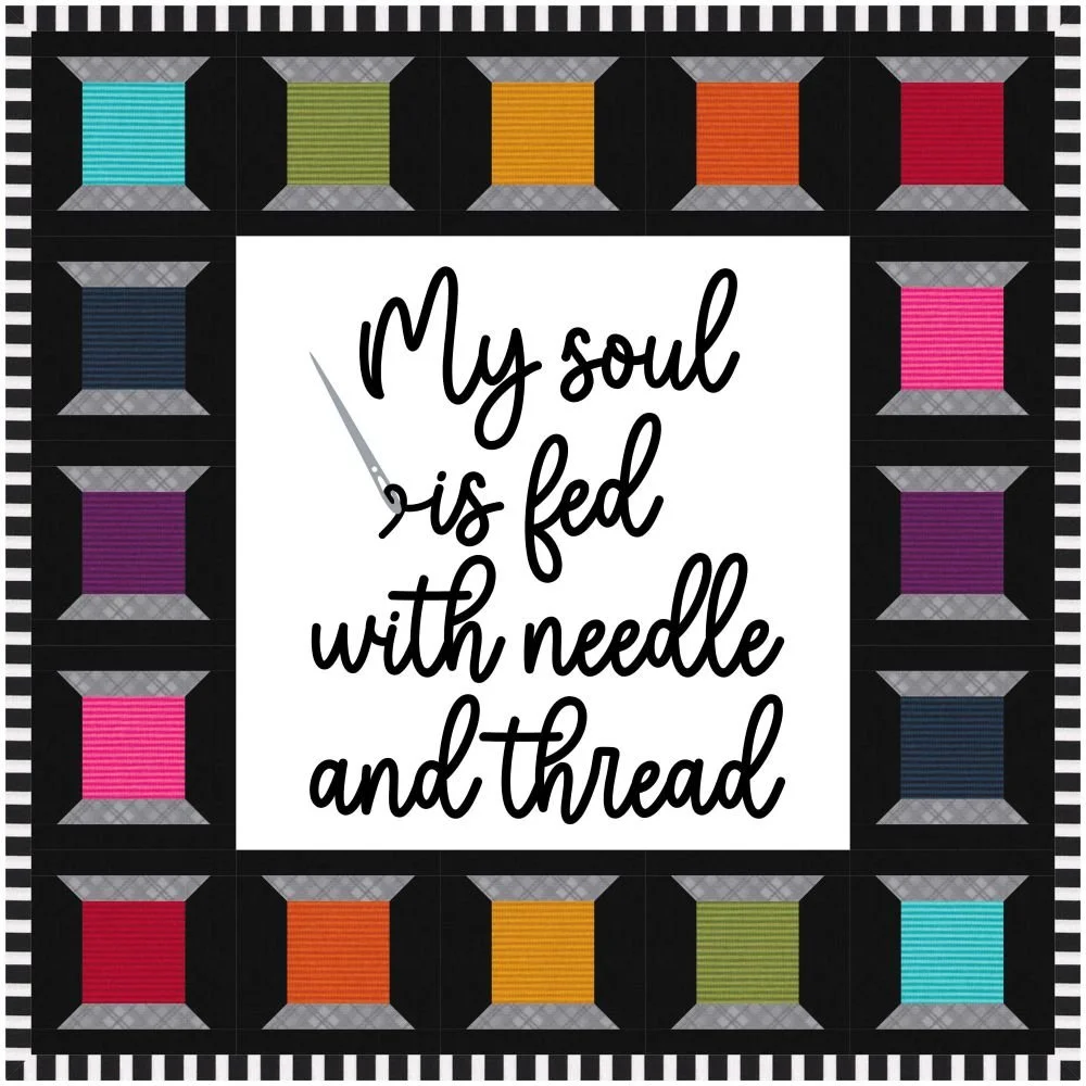 Needle and Thread Printed Fabric Panel — Crafty Staci