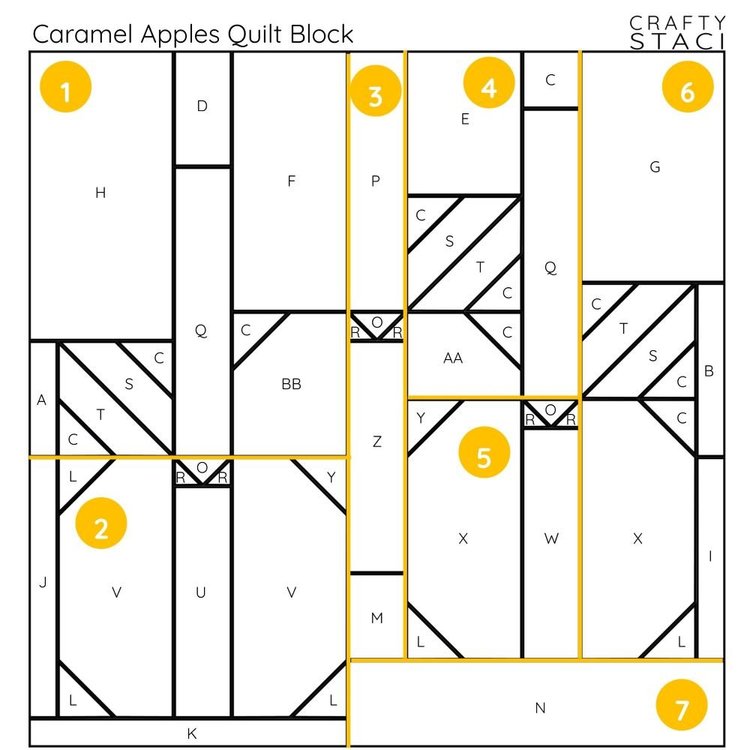 Caramel Apples Quilt Block — Crafty Staci