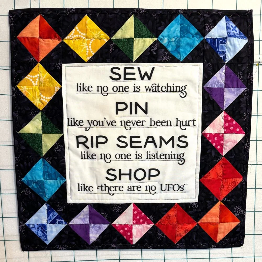 Sew, Pin, Rip, Shop Quilt Pattern and Panel — Crafty Staci
