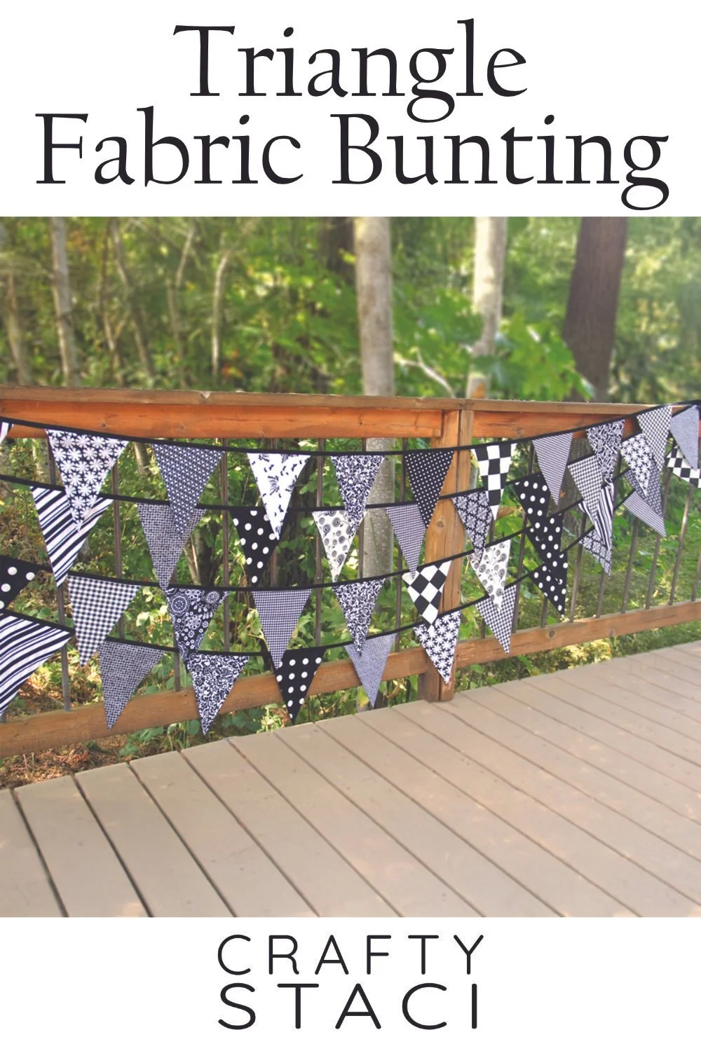 Fabric Bunting with One-Piece Triangles — Crafty Staci