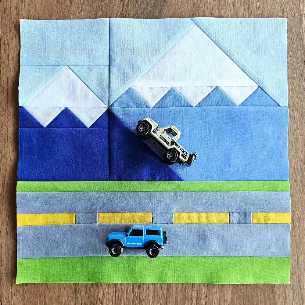 Driving through the Mountains Quilt Block — Crafty Staci