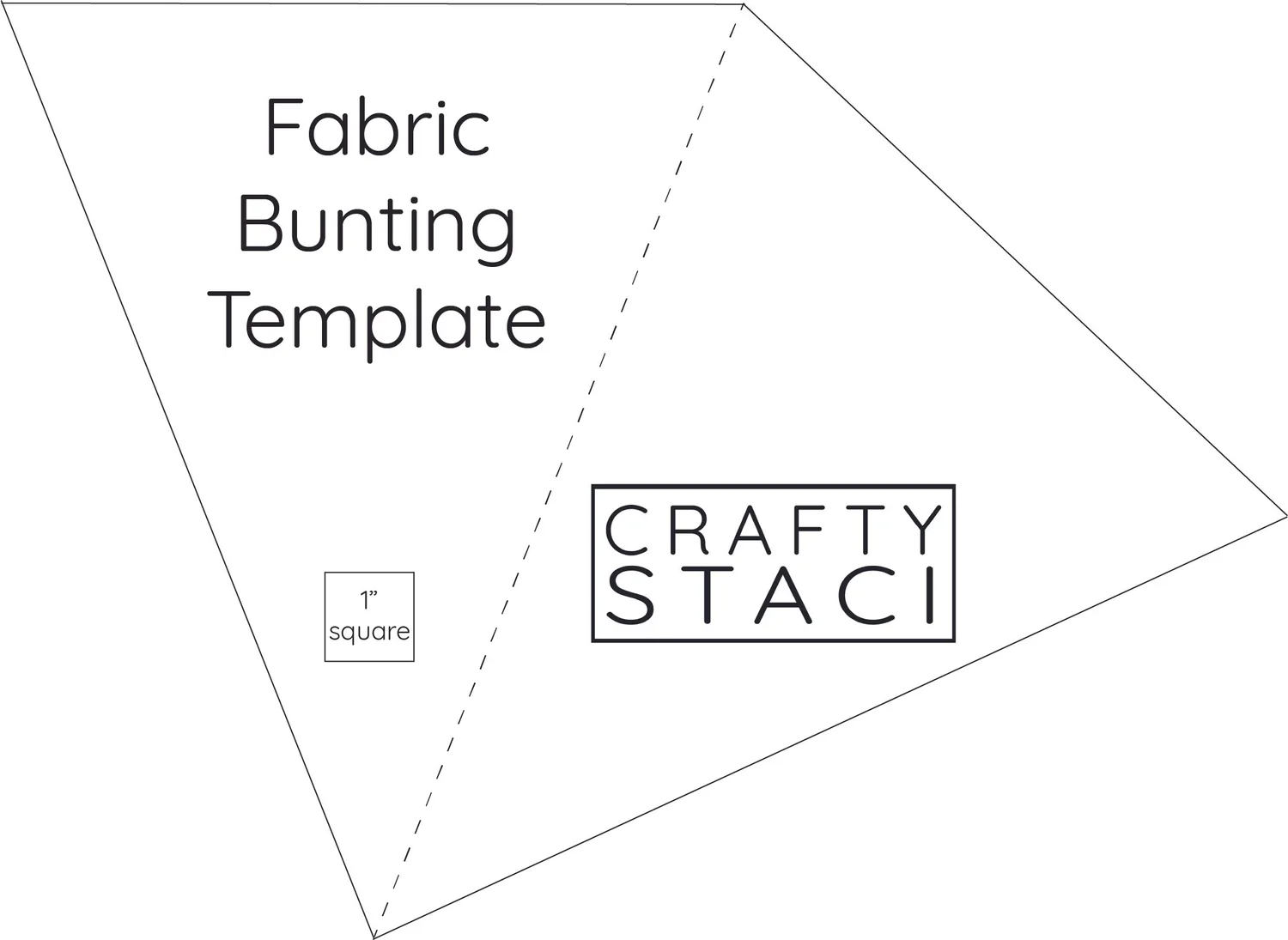 Fabric Bunting with One-Piece Triangles — Crafty Staci