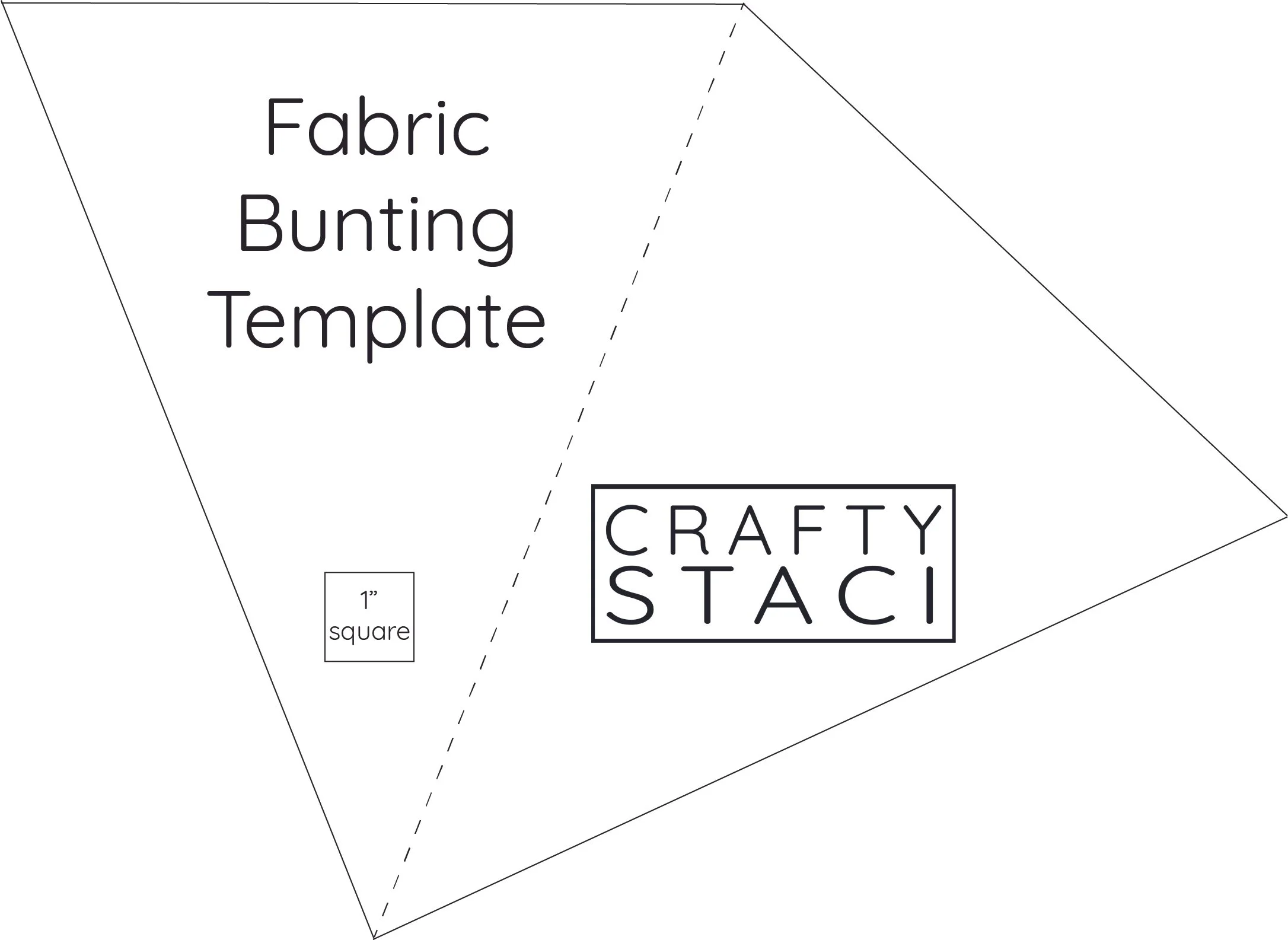 Fabric Bunting with One-Piece Triangles — Crafty Staci