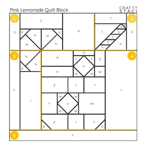 Pink Lemonade Quilt Block — Crafty Staci