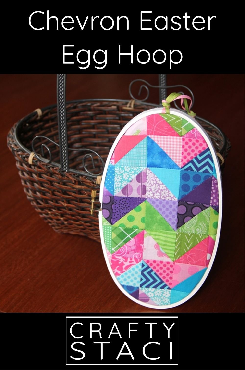 Chevron Easter Egg Hoop Art — Crafty Staci