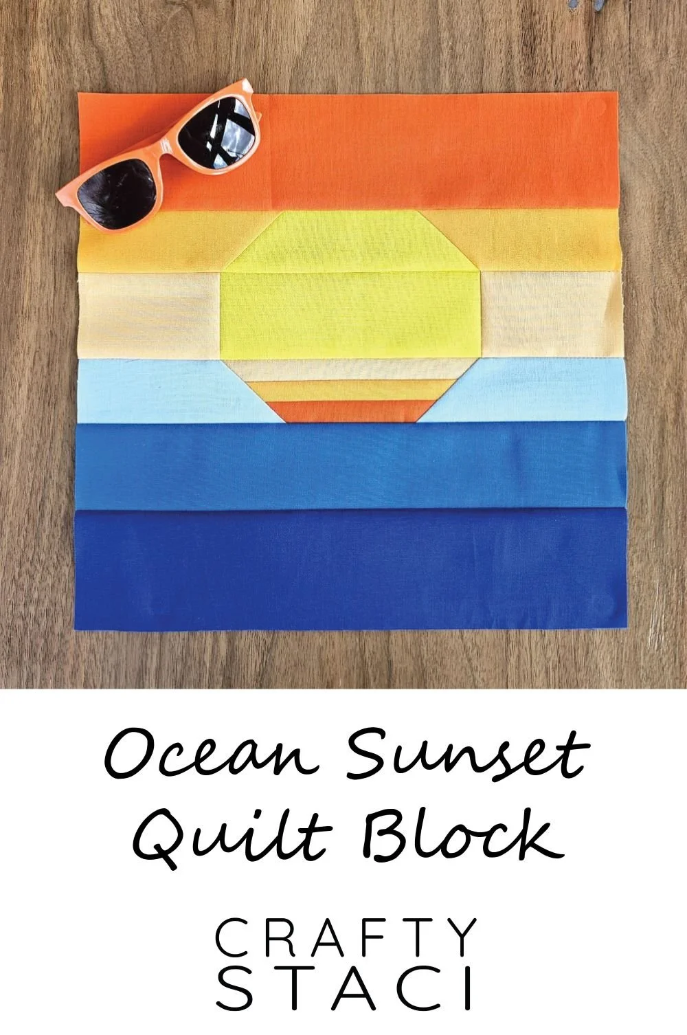 Ocean Sunset Quilt Block — Crafty Staci