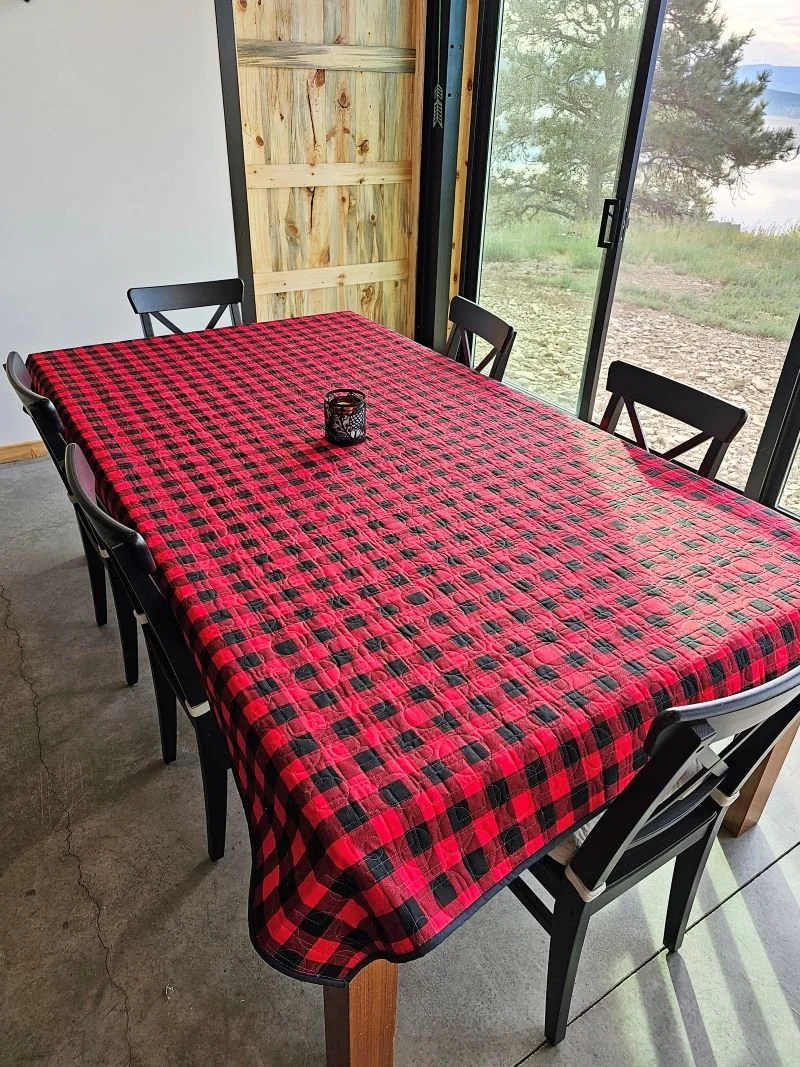 Quilted Buffalo Check Tablecloth — Crafty Staci