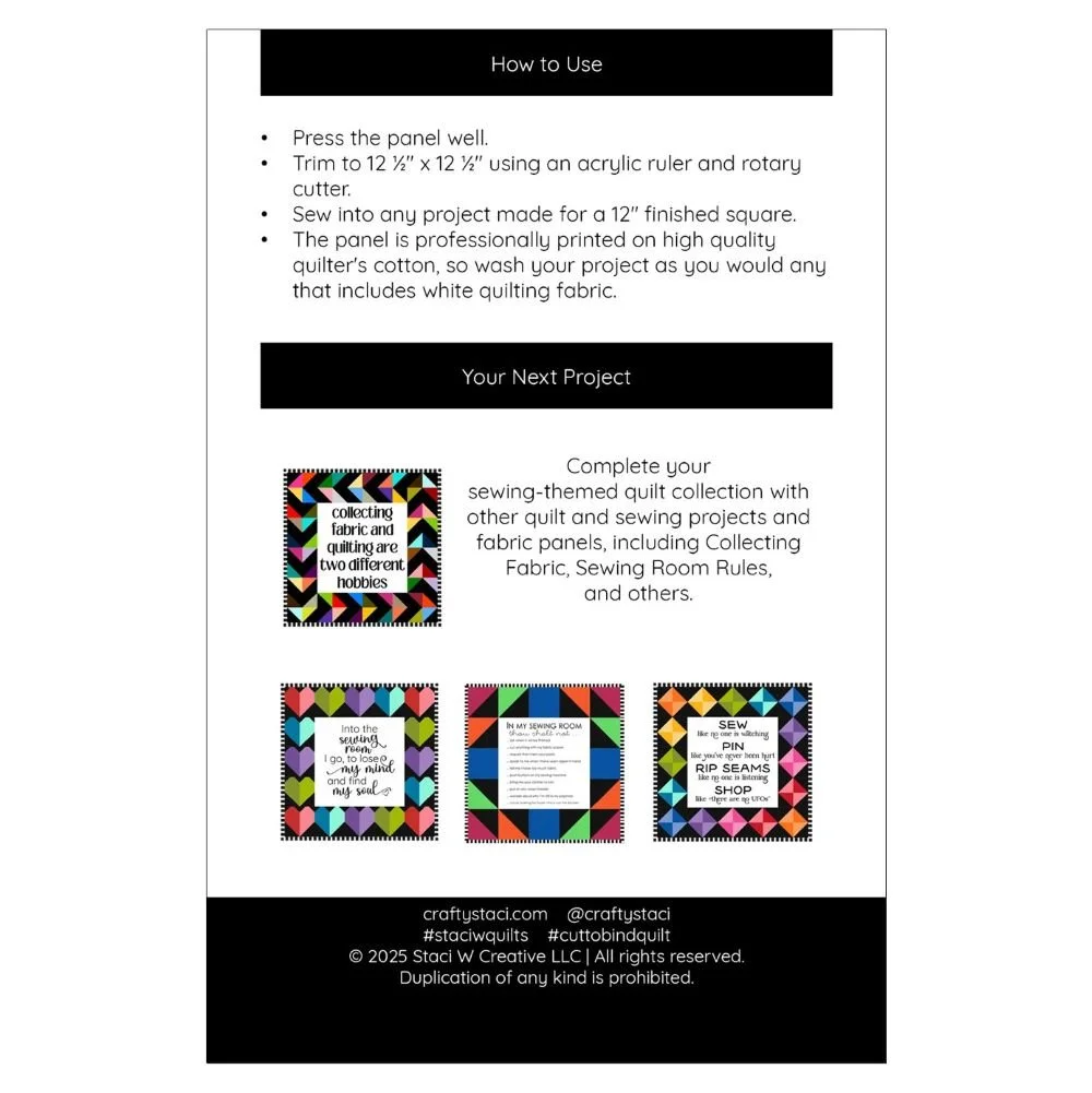 Needle and Thread Printed Fabric Panel — Crafty Staci