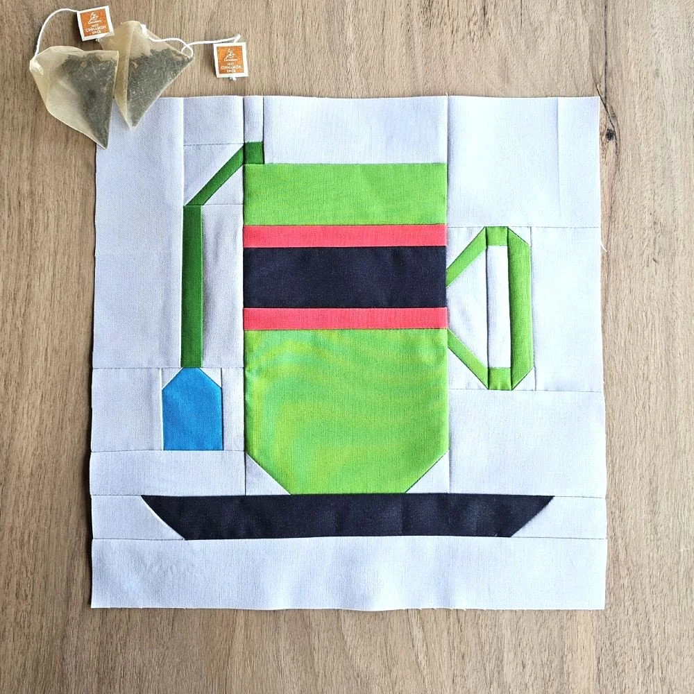 Cup of Tea Quilt Block PDF Sewing Pattern — Crafty Staci