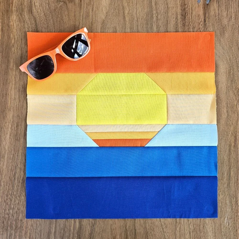 Ocean Sunset Quilt Block — Crafty Staci